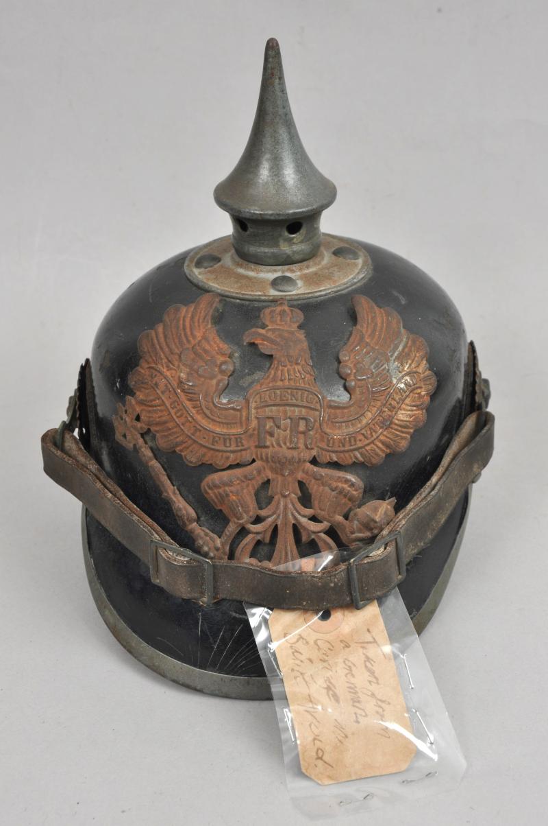 CS Militaria | WW1 German 'Timecapsule' Pickelhaube With Capture Label